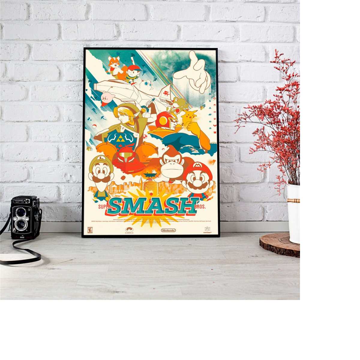 mario bros poster- super smash bros poster - mario bros retr - Inspire ...
