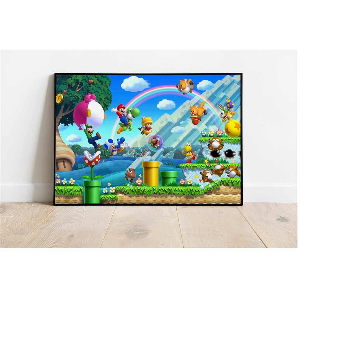 mario bros poster- super mario bros poster - mario bros retr | Inspire ...