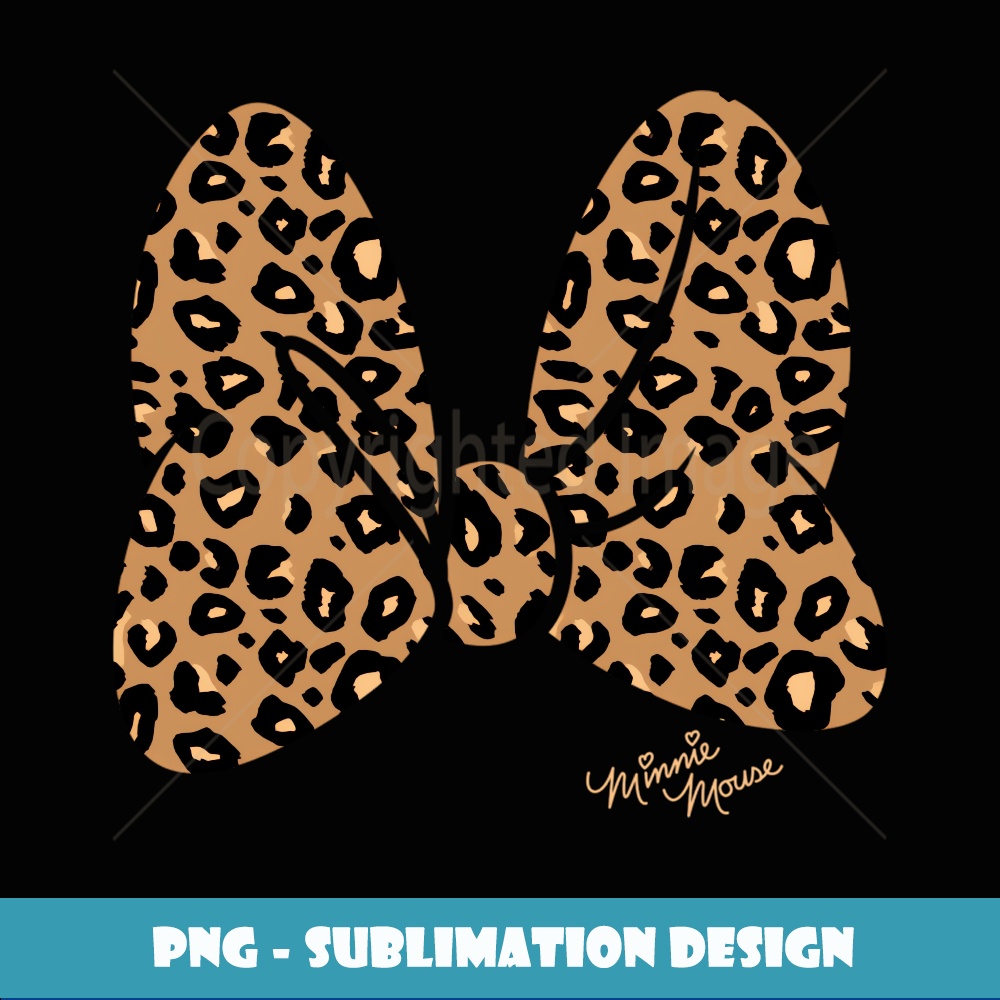 Disney Minnie Mouse Classic Leopard Print Bow - PNG Transpar | Inspire ...