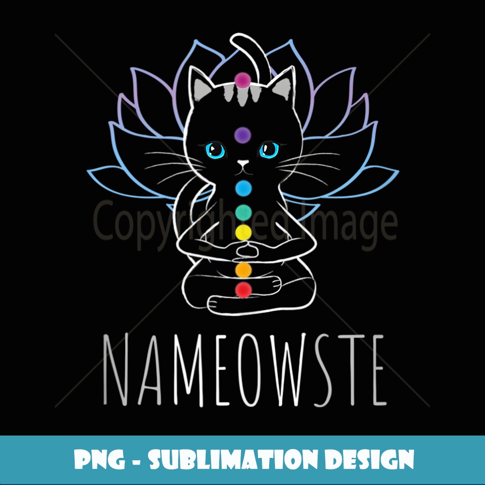 Funny Zen Kitty Yoga Cat Lover Nameowste Buddha Cat - Artist | Inspire ...