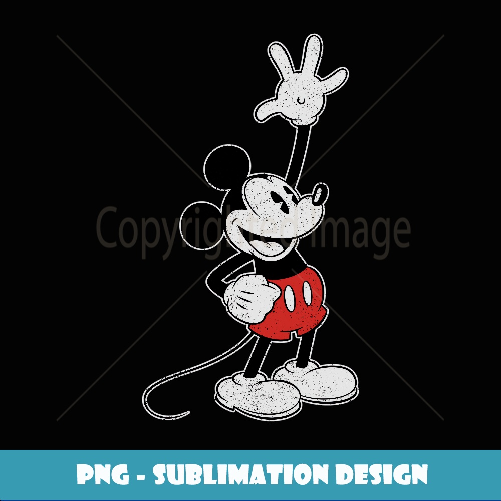 Disney Vintage Mickey Mouse Hey There - Instant PNG Sublimat | Inspire ...