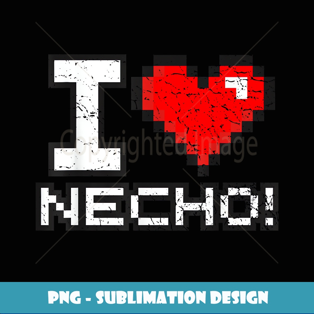 I Love Necho Distressed System 8 Bit Red Heart SF Insurance | Inspire ...