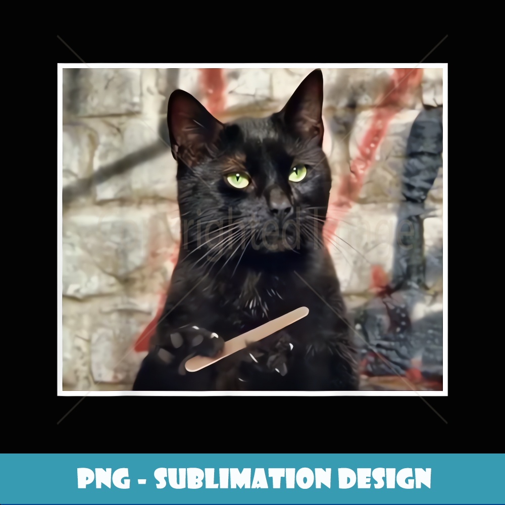 Black Cat Checklist - Elegant Sublimation PNG Download | Inspire Uplift