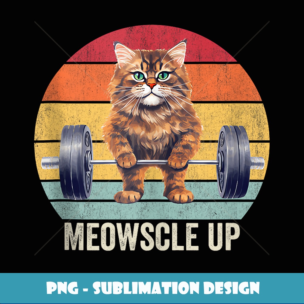 Gym Cat Deadlifting, Vintage Deadlifting Cat - Aesthetic Sub | Inspire ...