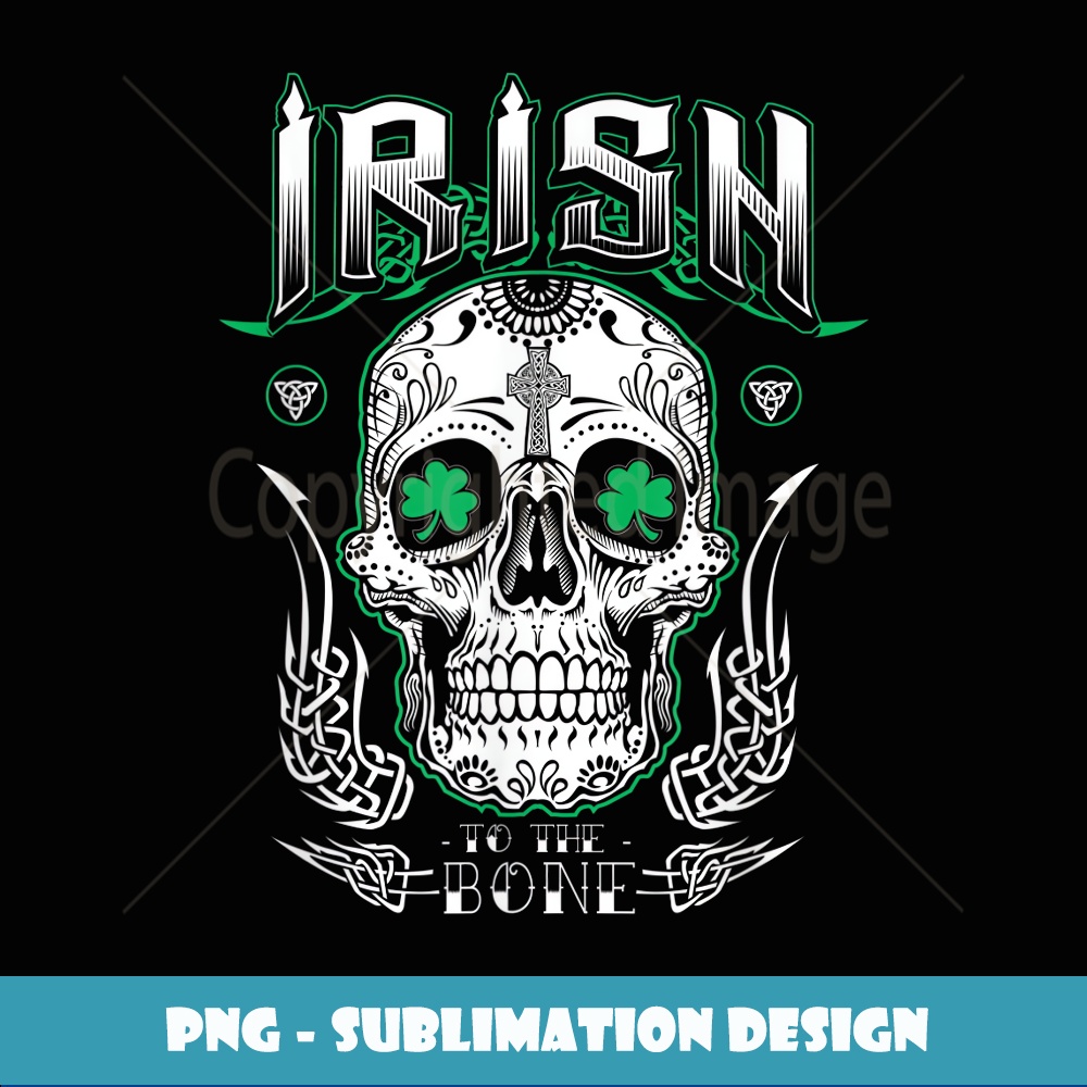 Irish Sugar Skull Shamrock St Patricks Day - PNG Transparent | Inspire ...