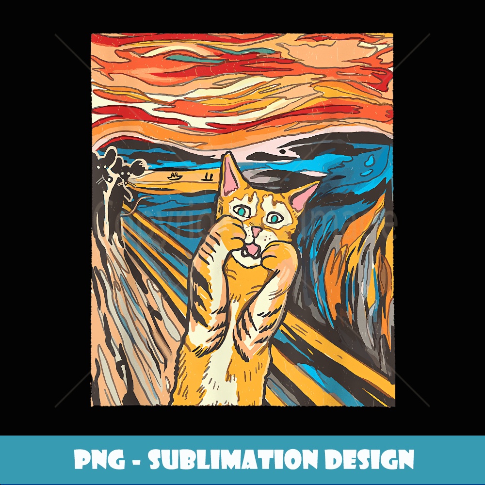 The Scream Famous Painting with Cat - Special Edition Sublim | Inspire ...