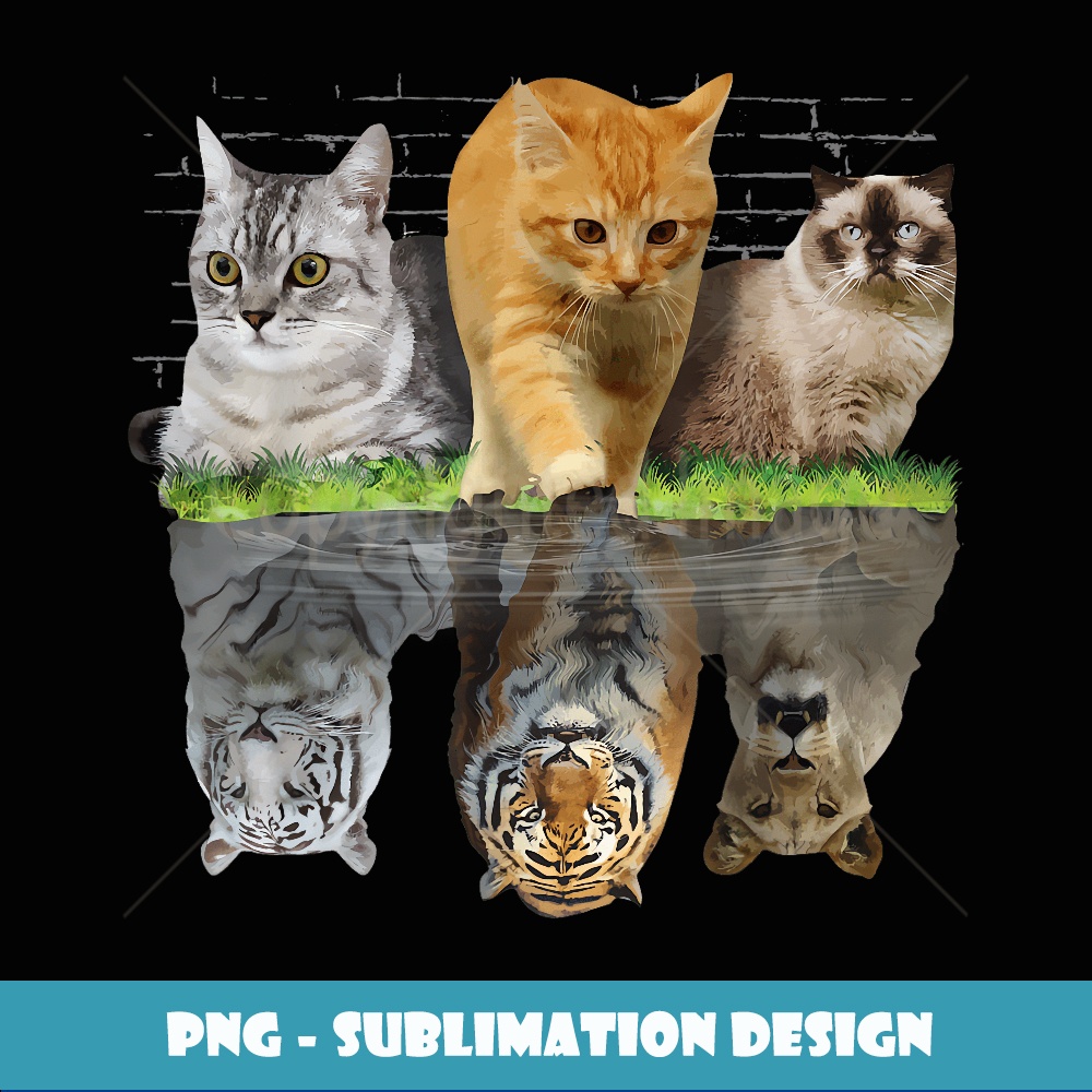Fun Cat Reflection Gift Design Idea - Trendy Sublimation Dig | Inspire ...