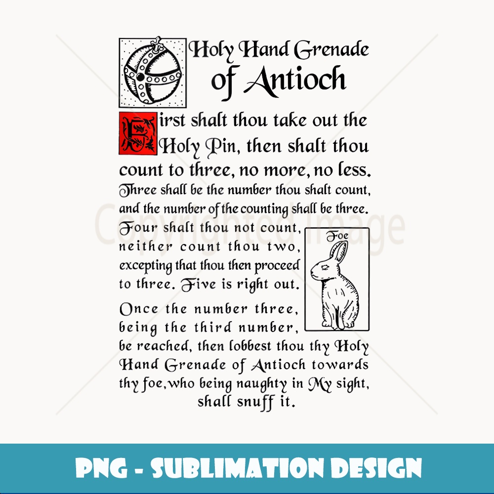 Holy Hand Grenade Of Antioch - High-Resolution PNG Sublimati | Inspire ...
