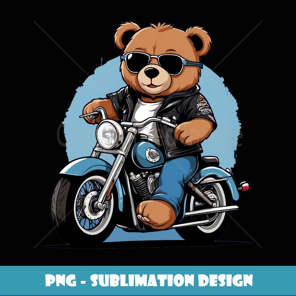 Teddy Bear Riding Motorcycle Gift for Biker Dad Father's Day | Inspire ...