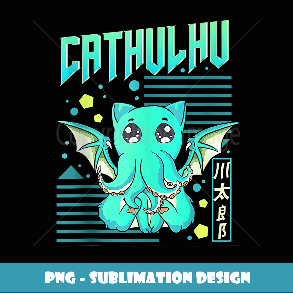 Cathulhu Funny Cat Cthulhu Pun Kawaii Anime - Instant Sublim | Inspire ...