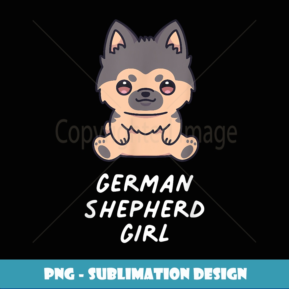 German Shepherd Girl Kawaii Anime Dog Lover Owner Family - P | Inspire ...