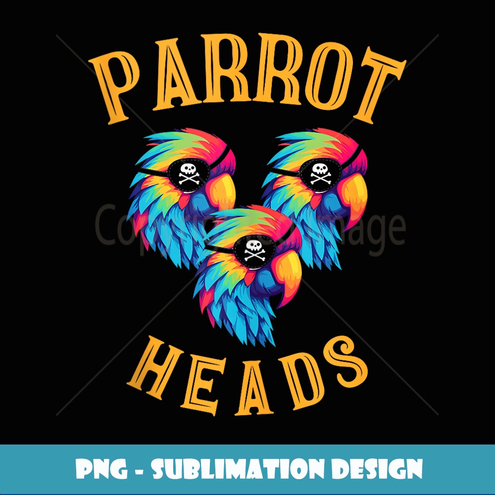 Parrot Heads Parrots Pirates Relax Vacation - Modern Sublima | Inspire ...