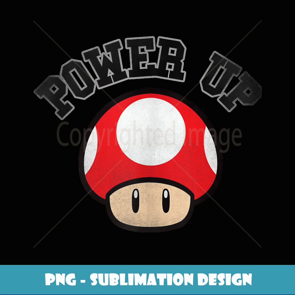 Super Mario Power Up Mushroom Distressed Portrait - Special | Inspire ...