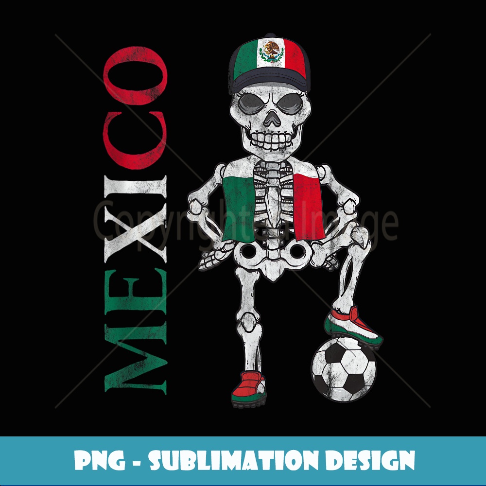 Mexico Soccer Skeleton Fan Flag Team - Exclusive Sublimation | Inspire ...