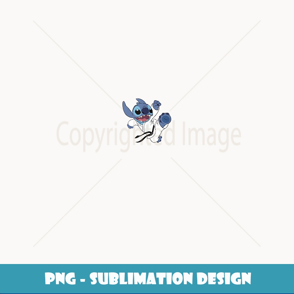 Disney Lilo & Stitch Karate Kick Black Belt Cute Logo - Prem | Inspire ...