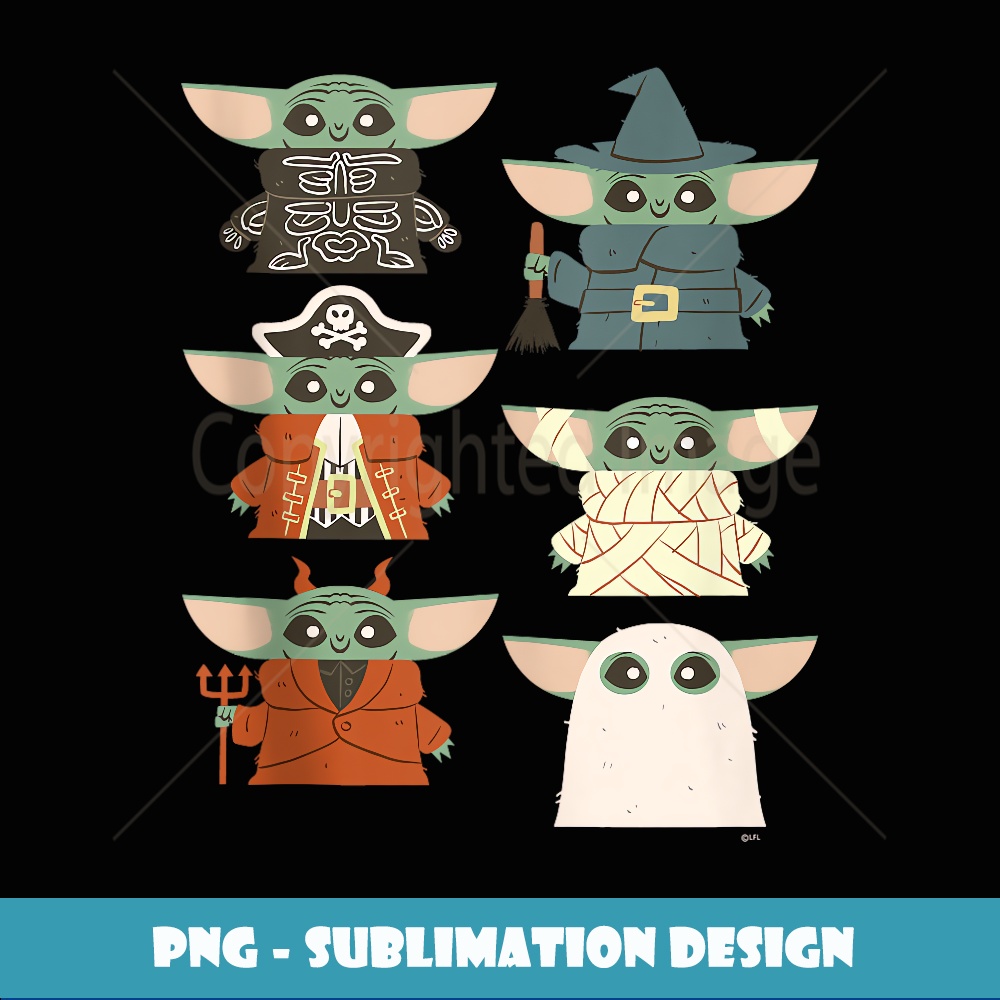 Star Wars Grogu Halloween Costumes - Exclusive PNG Sublimati | Inspire ...