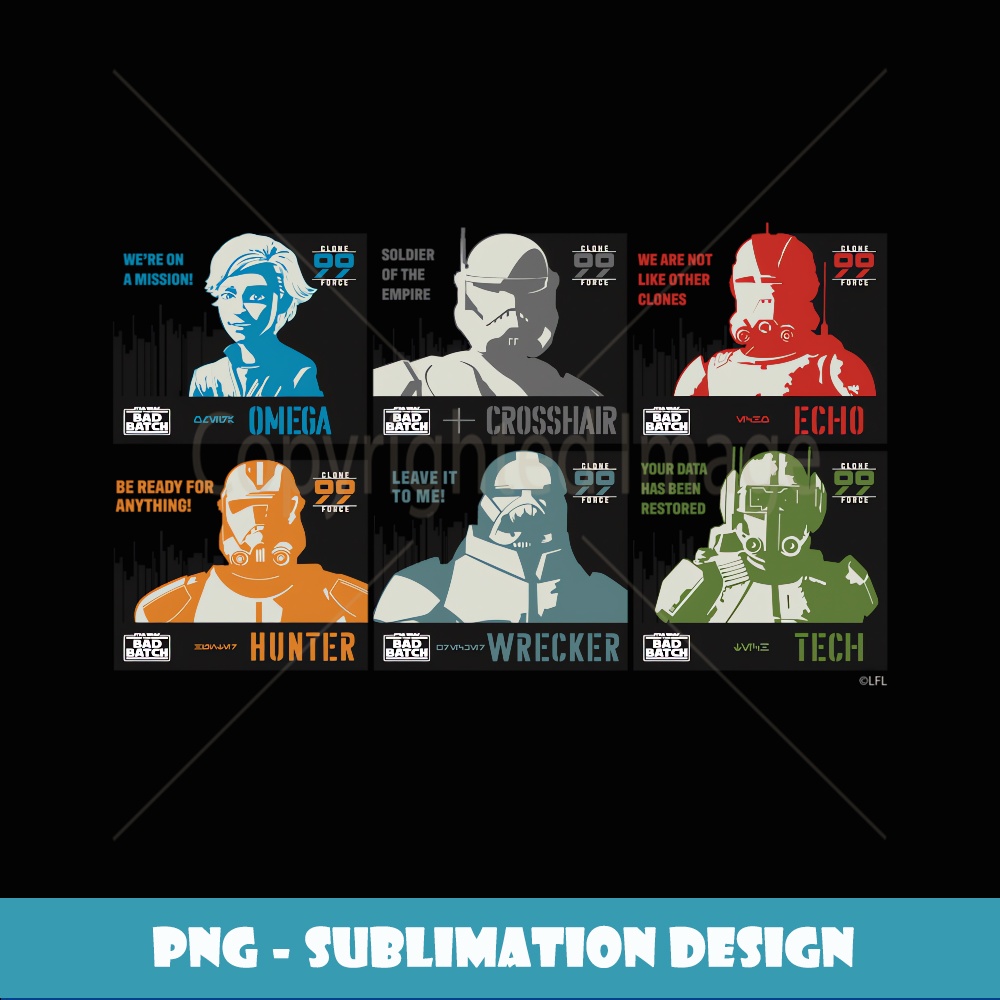 Star Wars The Bad Batch Faces Names and Quotes - Aesthetic S | Inspire ...