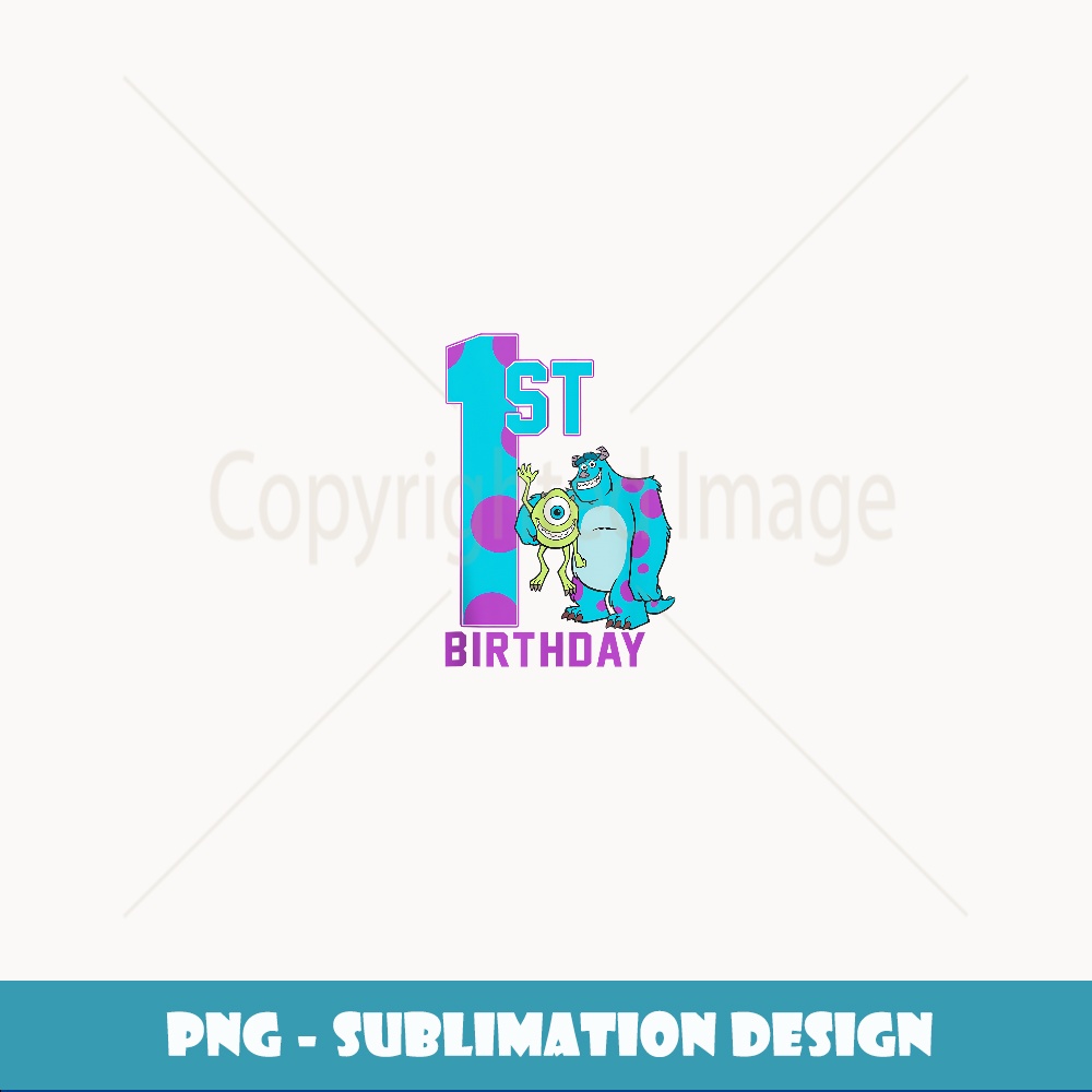 Disney Pixar Monsters Inc. Mike & Sully Happy 1st Birthday - | Inspire ...