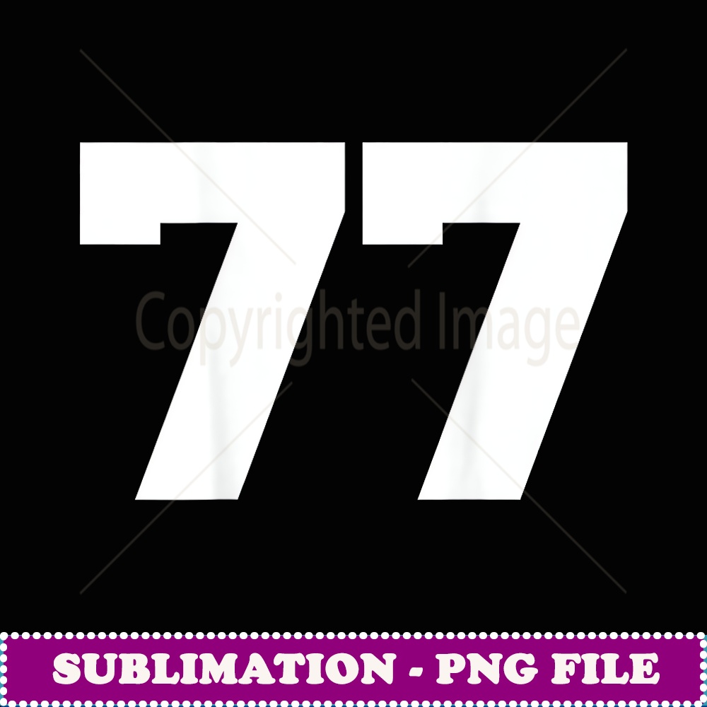 Number 77 Sports Jersey Player 77 Fan BACK PRINT Varsity - P | Inspire ...