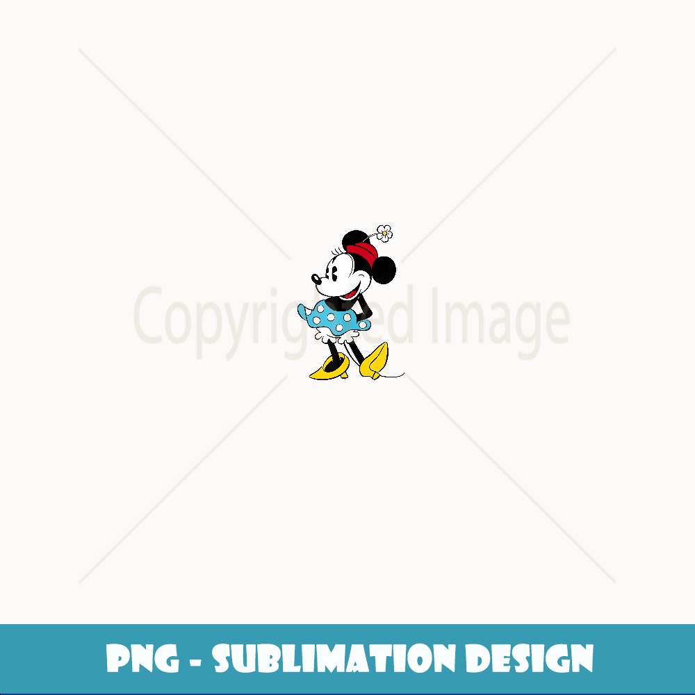 Disney Minnie Mouse Flower Hat - Retro PNG Sublimation Digit | Inspire ...
