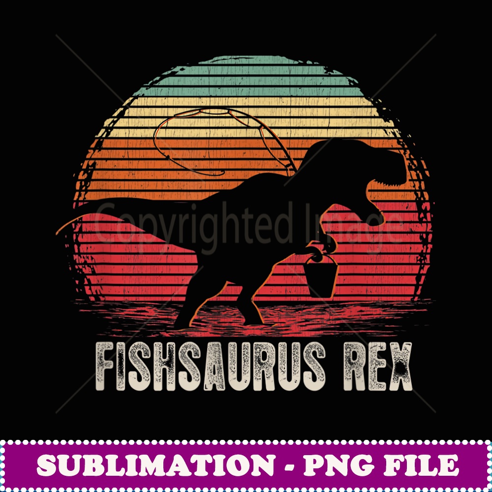 Vinage Fishsaurus Rex Fishing T Rex - | Inspire Uplift