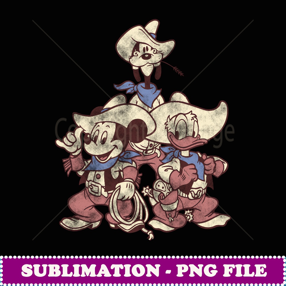 Disney Mickey And Friends Vintage Cowboy Western Group - Hig | Inspire ...