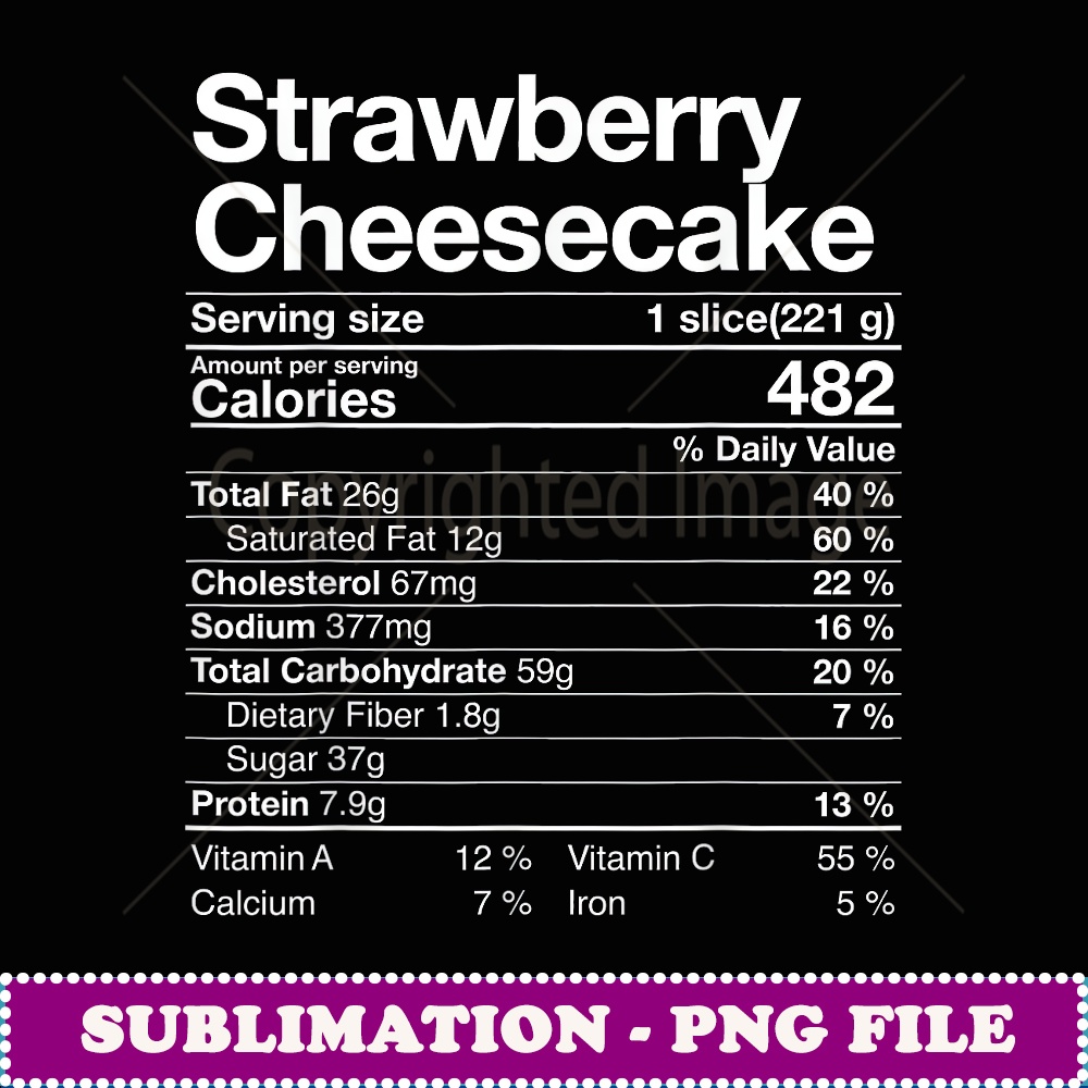 Strawberry Cheesecake Nutrition Facts Thanksgiving Gift - | Inspire Uplift