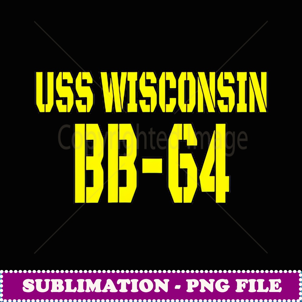 USS Wisconsin BB64 WW2 Battleship Warship Front&Back - Exclu | Inspire ...