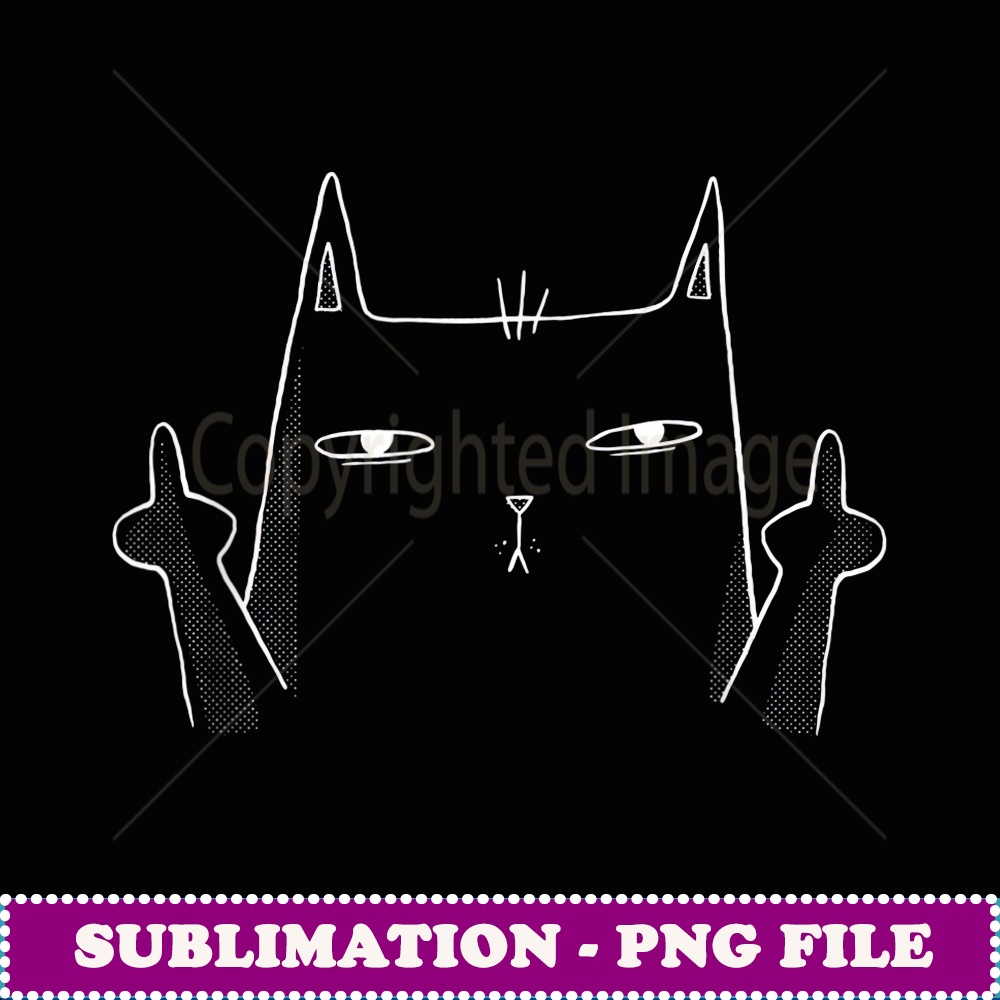 Funny Angry Cat Rude Kitty Middle Finger - | Inspire Uplift