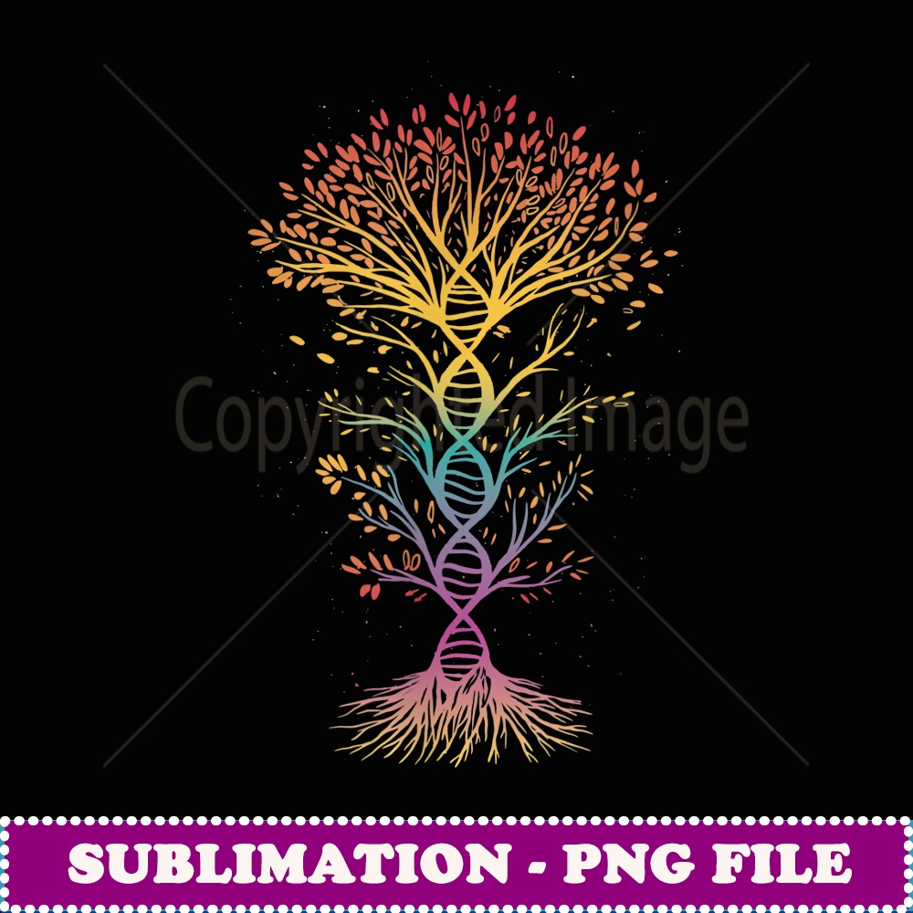 DNA Tree Life Earth Genetics Biologist Science - Retro PNG S | Inspire ...