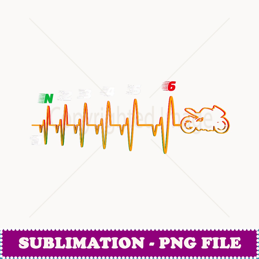 Motorcycle gear shift 1N23456 heartbeat Biker - PNG Sublimat | Inspire ...