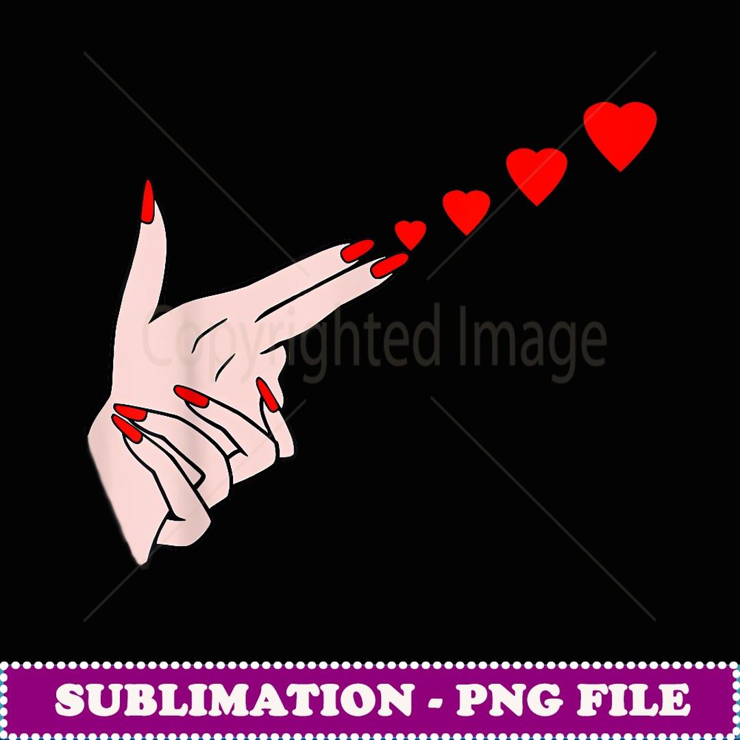 Hand Fingers Shooting Hearts Sweet Red Emo Icon Fall In Love | Inspire ...