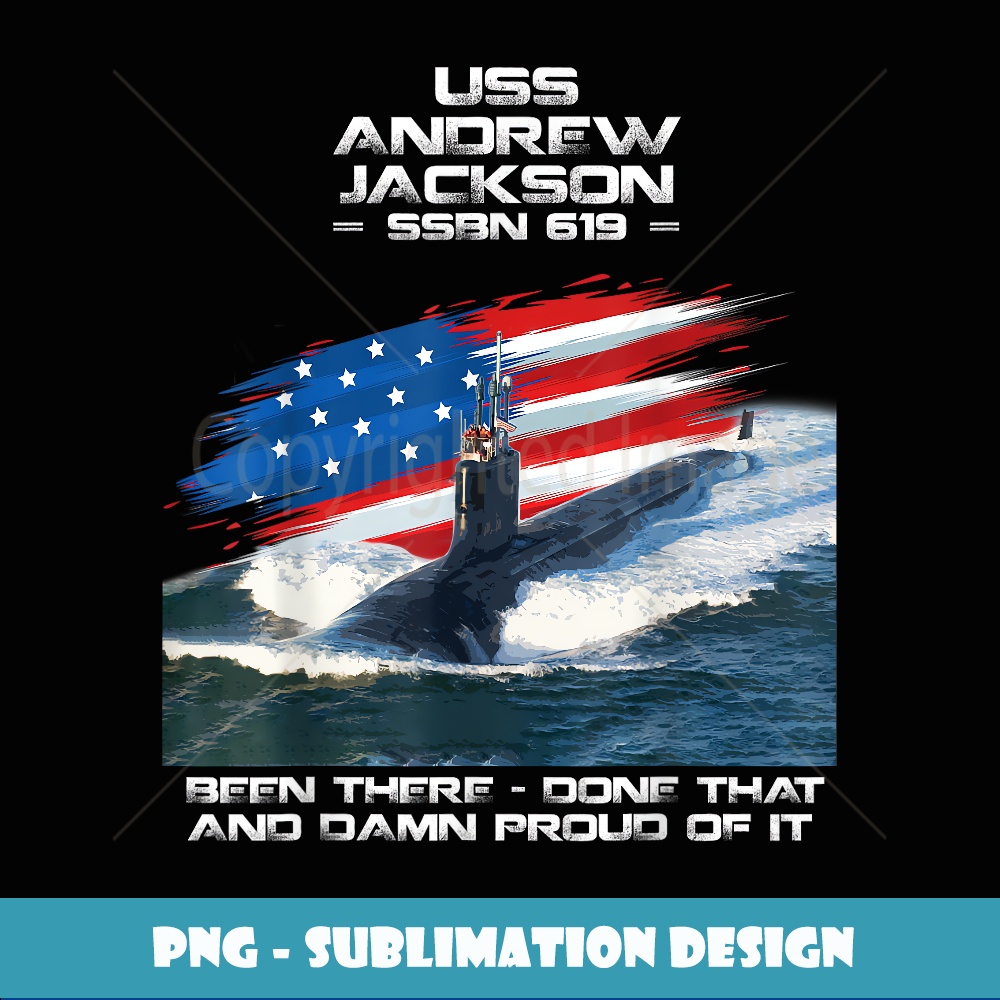 USS Andrew Jackson SSBN619 American Flag Submarine Veteran - | Inspire ...