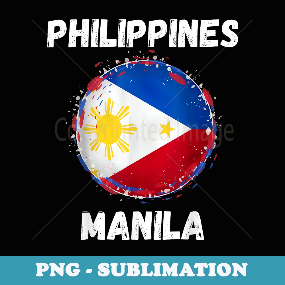 Manila Philippines Vintage Filipino Flag Souvenirs - PNG Sub | Inspire ...