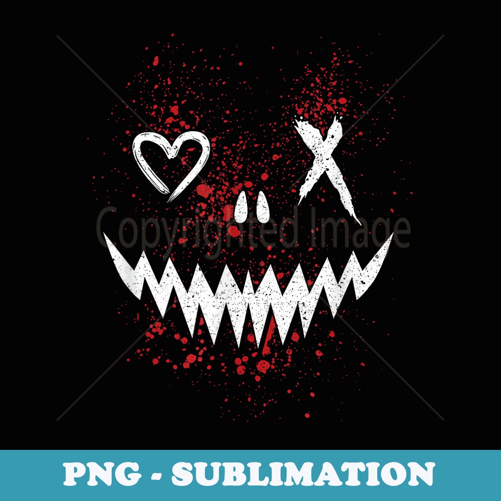 Evil Face Heart Cross Smile Satan Demon - Creative Sublimati | Inspire ...