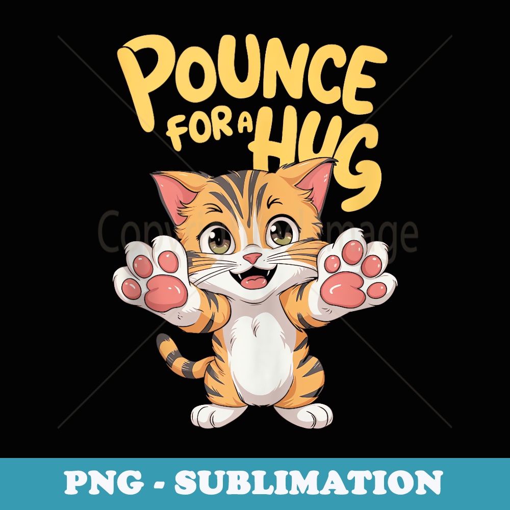 Pounce for a Hug Cute Orange Tabby Cat - Sublimation Digital | Inspire ...