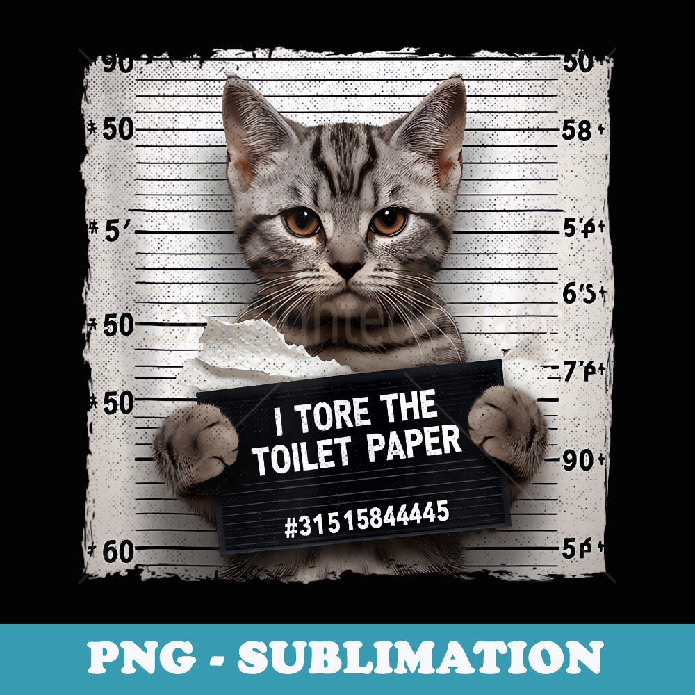 Funny Cat Mug Shot I Tore the Toilet Paper - Modern Sublimat | Inspire ...