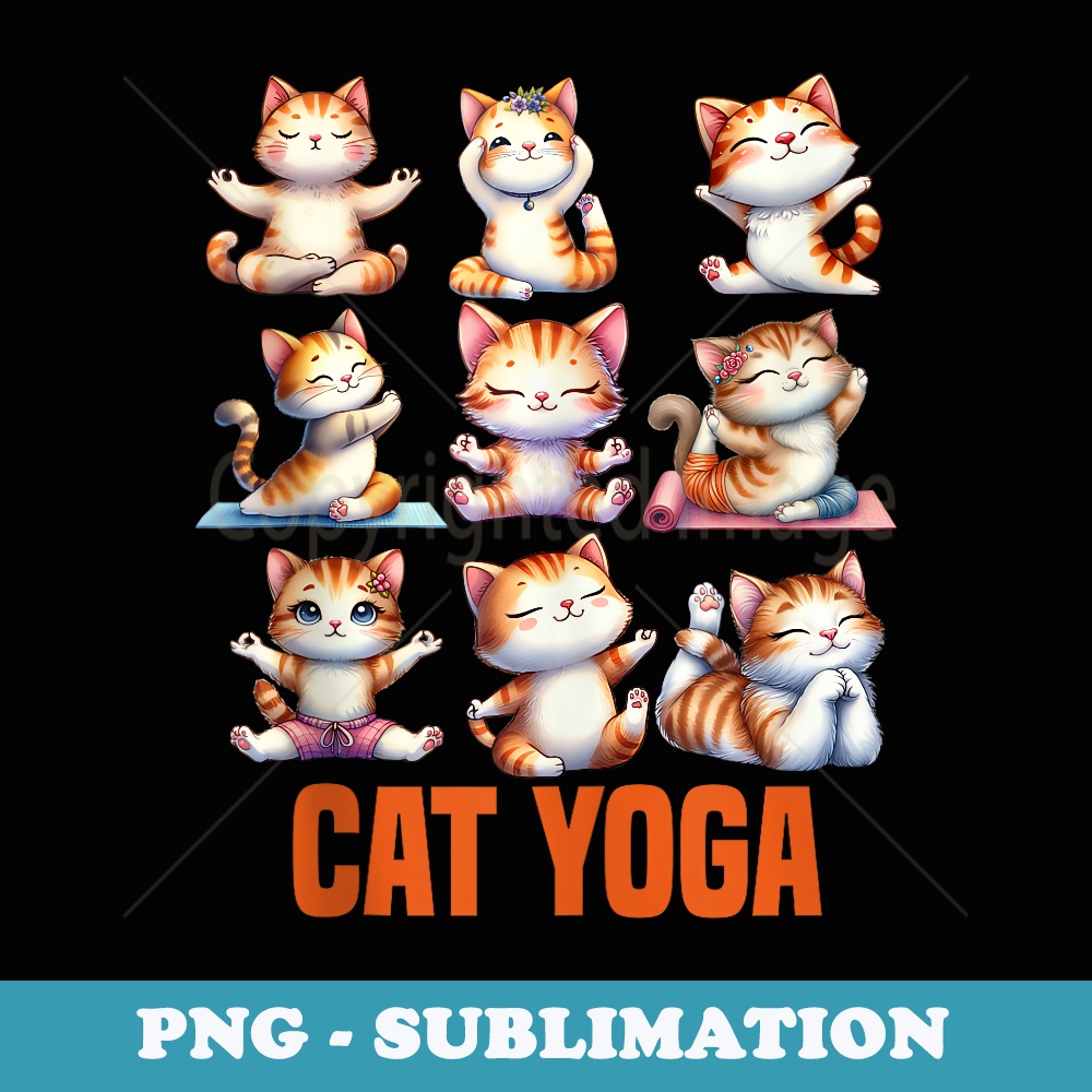 Cat Yoga Poses Cats Practicing Mindfulness Meditation Kitten | Inspire ...