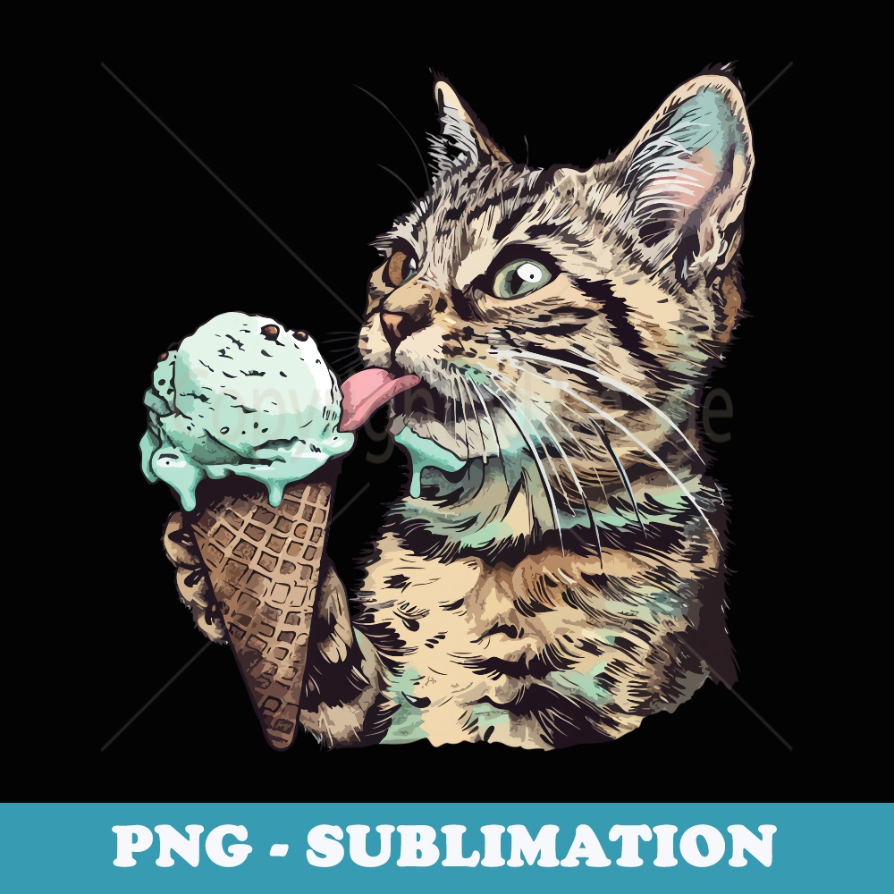 Funny Cat Eating Mint chocolate chip ice cream Cat Ice Cream | Inspire ...