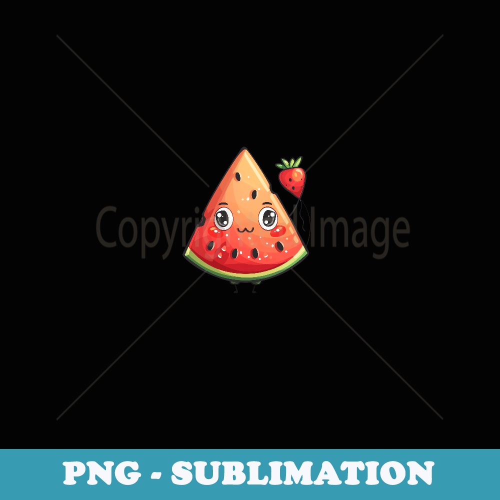 cute anime watermelon slice flying strawberry kite kawaii - | Inspire ...