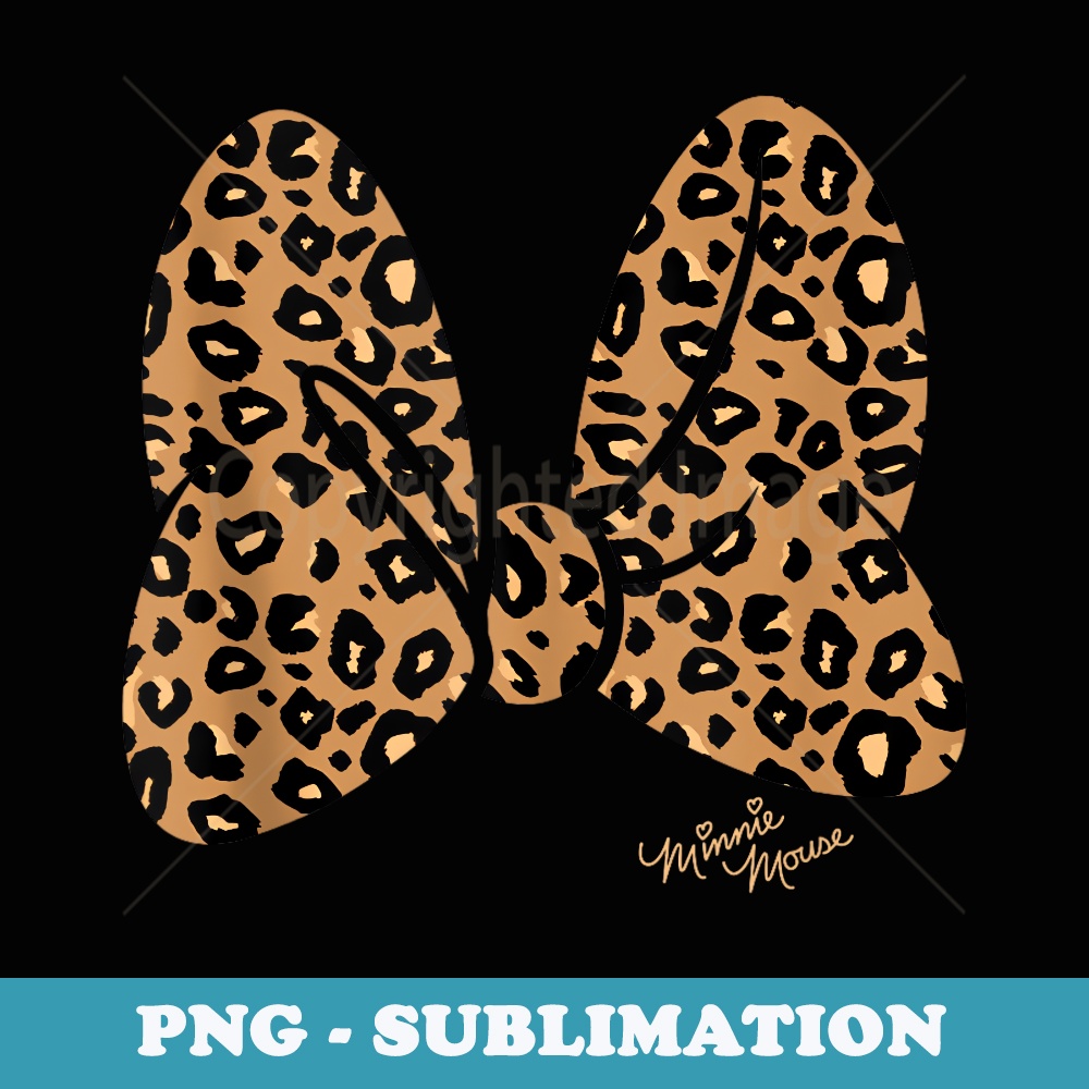 Disney Minnie Mouse Leopard Print Bow - Retro PNG Sublimatio | Inspire ...