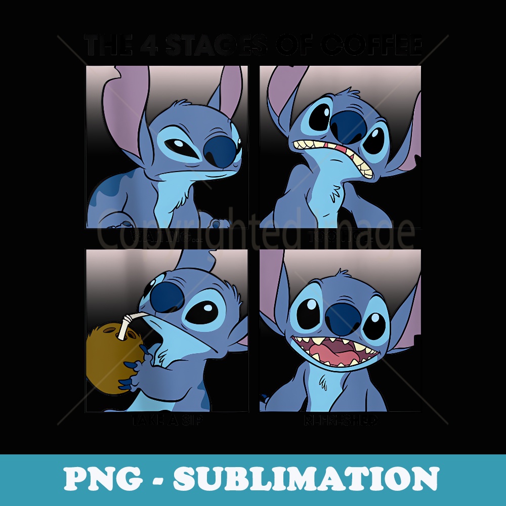 Disney Lilo & Stitch 4 Stages Of Coffee - PNG Transparent Su - Inspire ...
