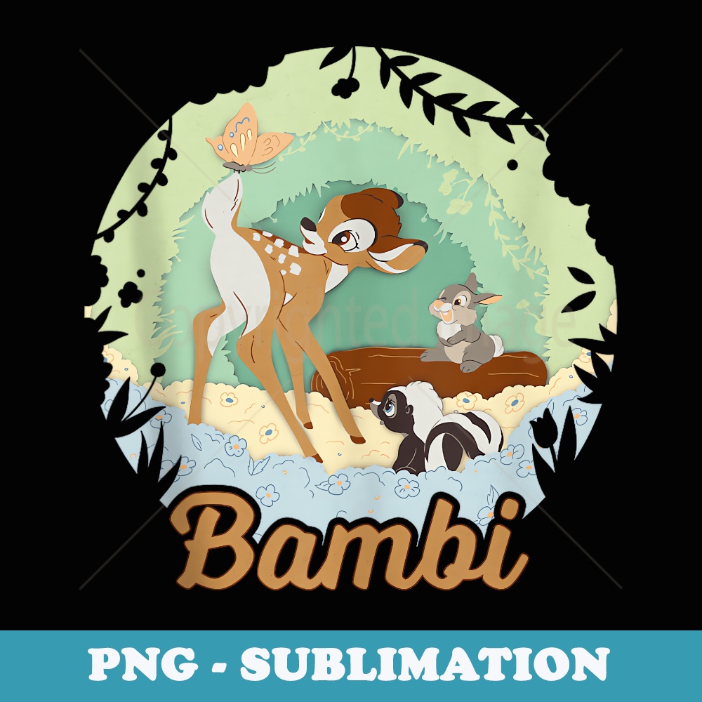 Disney Bambi Thumper And Flower Paper Cut Portrait - Decorat | Inspire ...