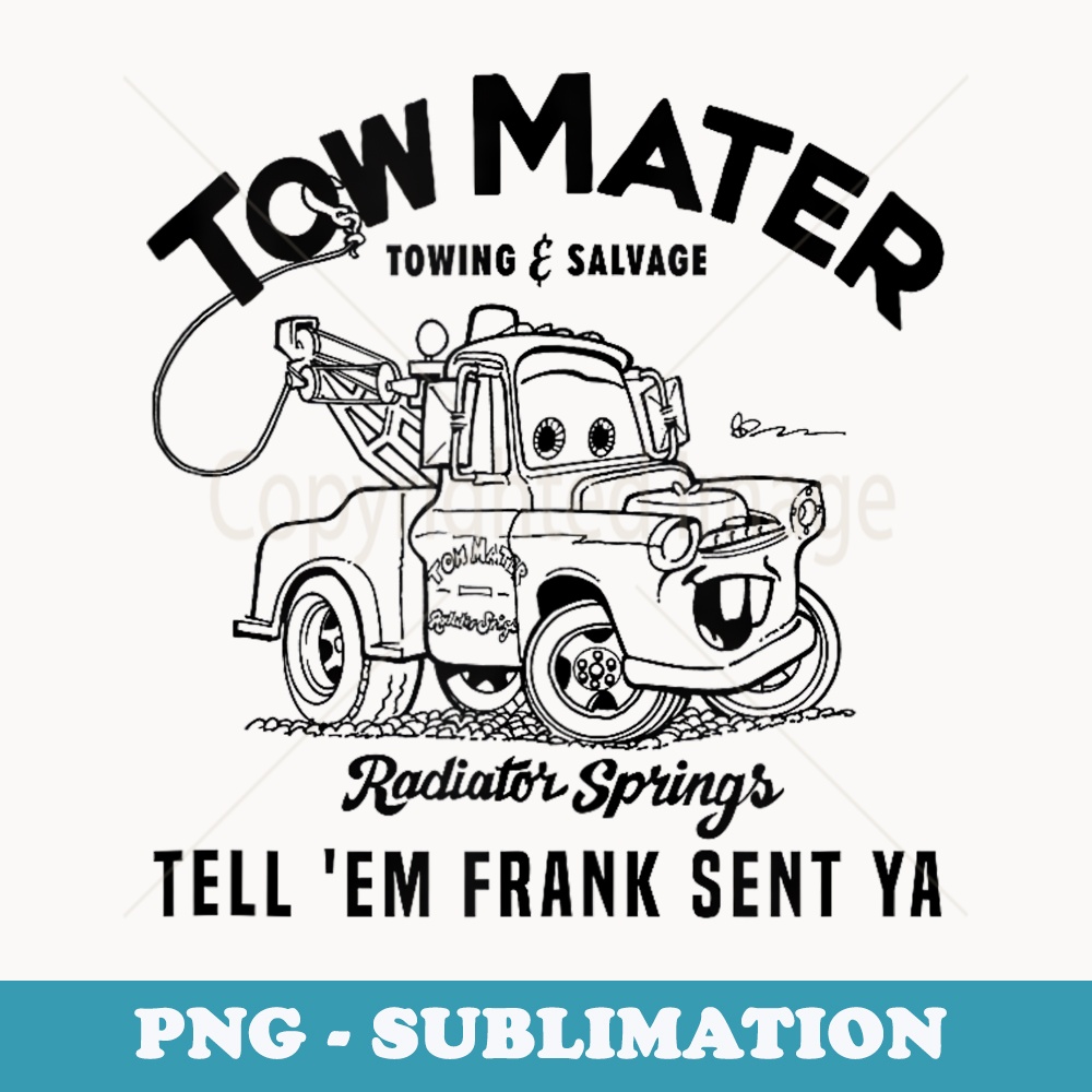 Disney Pixar Cars Tow Mater Towing & Salvage Outline Logo - | Inspire ...