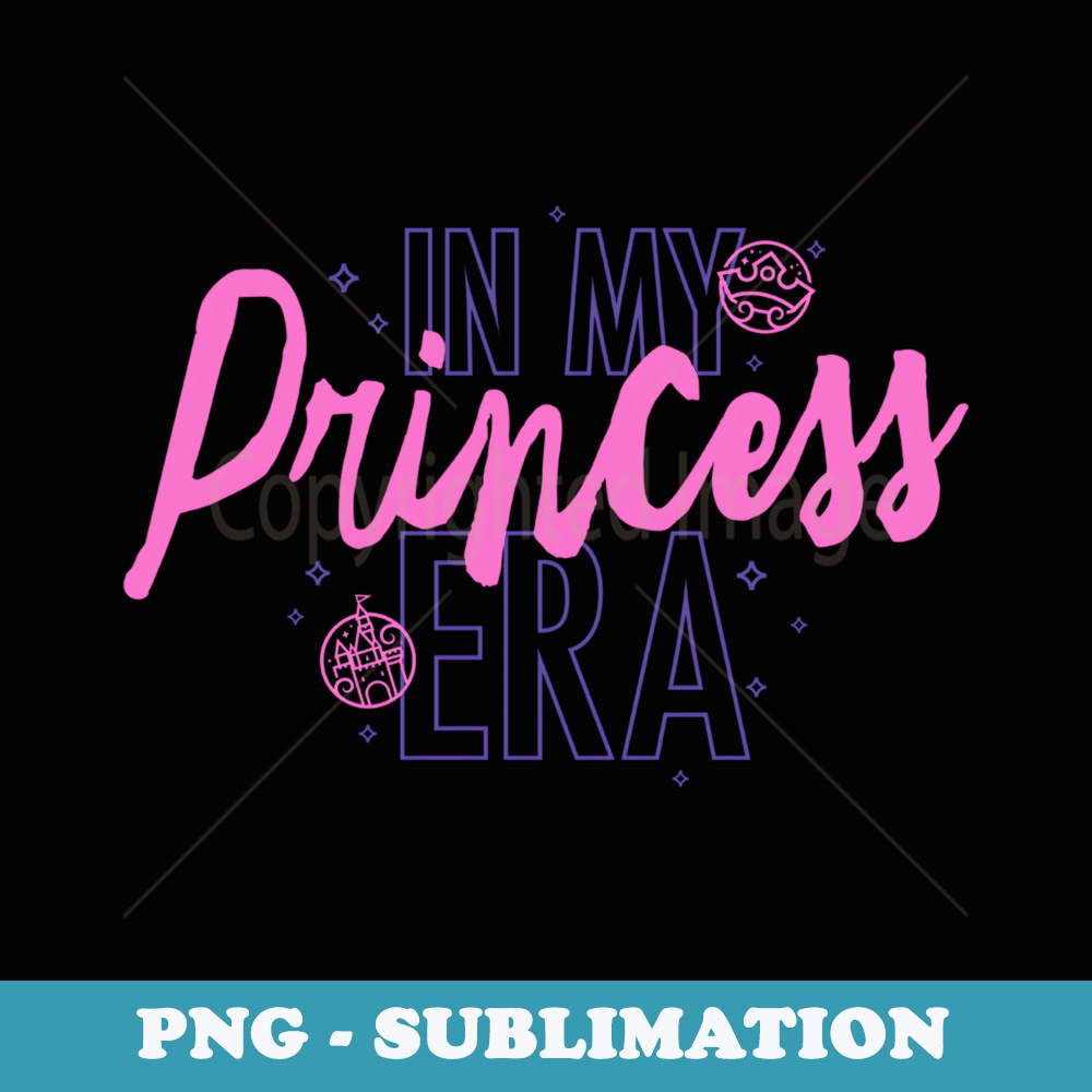 Disney Princess In My Princess Era Cute Big Chest Text Logo | Inspire ...