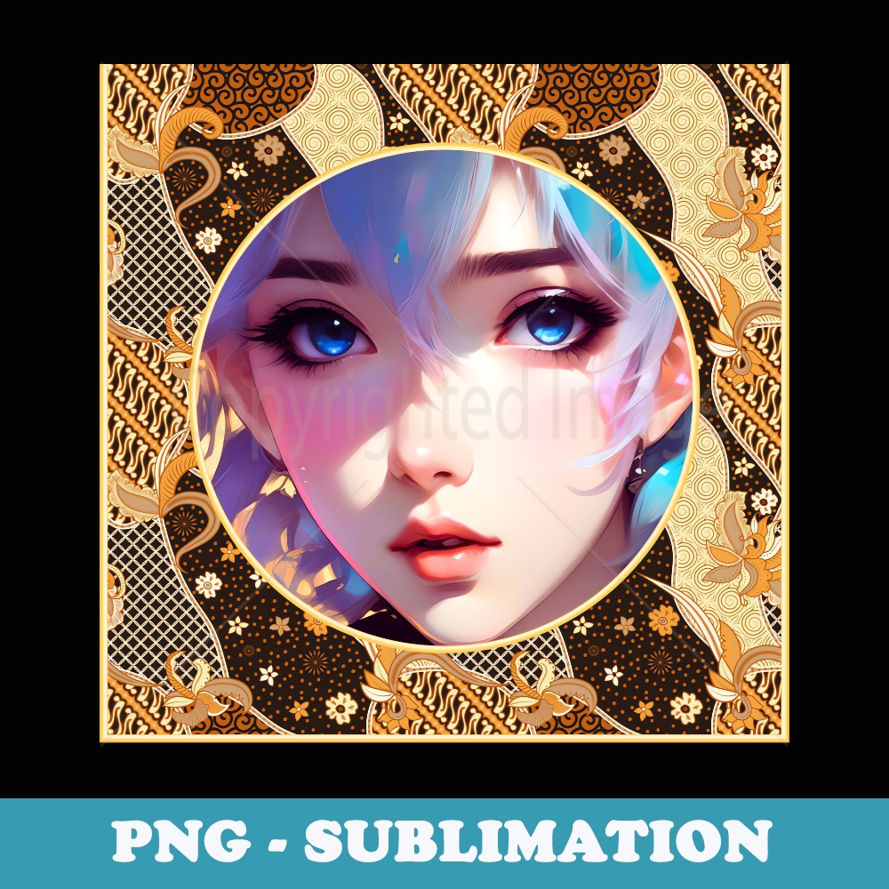 Anime girl face inside a patchwork - Professional Sublimatio | Inspire ...