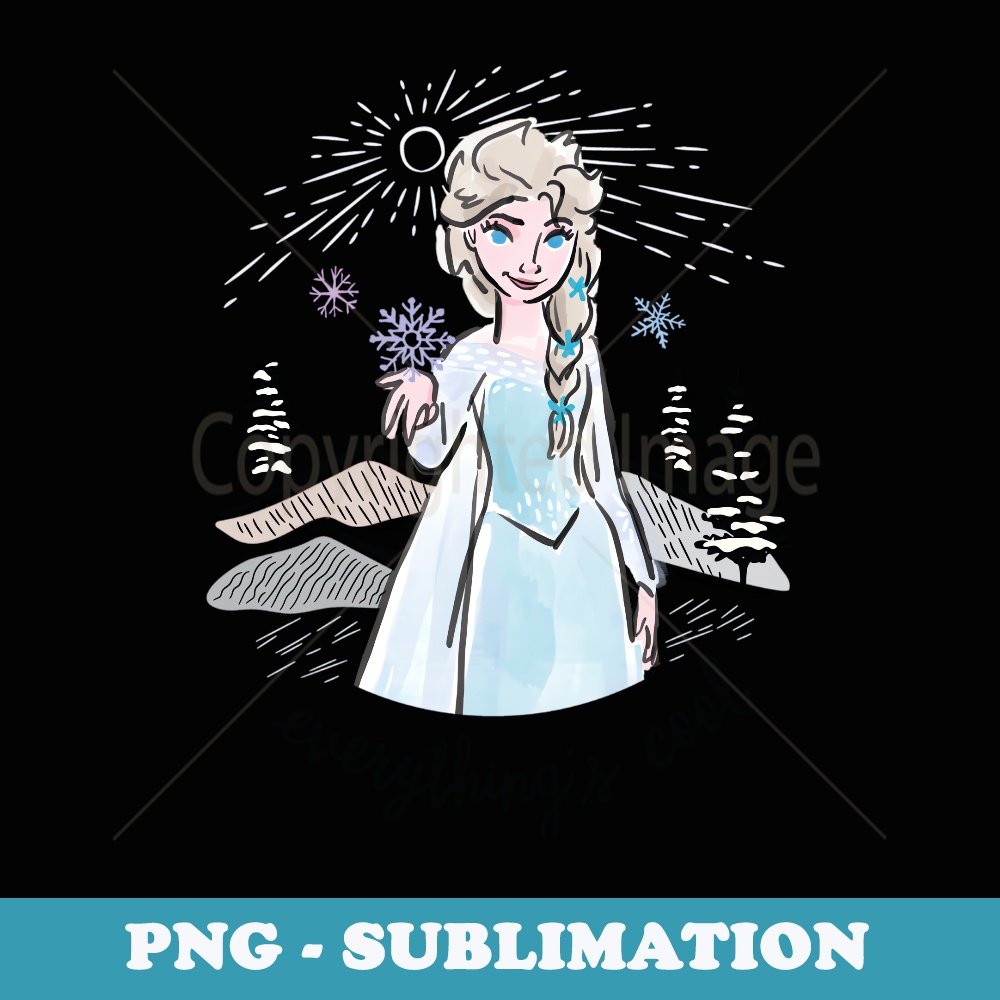 Disney Frozen Princess Elsa Everythings Cool Drawn Portrait | Inspire ...