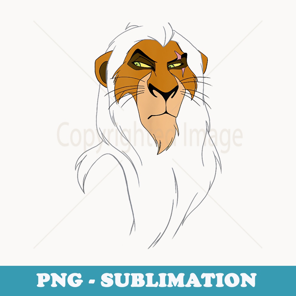 Disney The Lion King Scar Large Face - PNG Sublimation Digit | Inspire ...