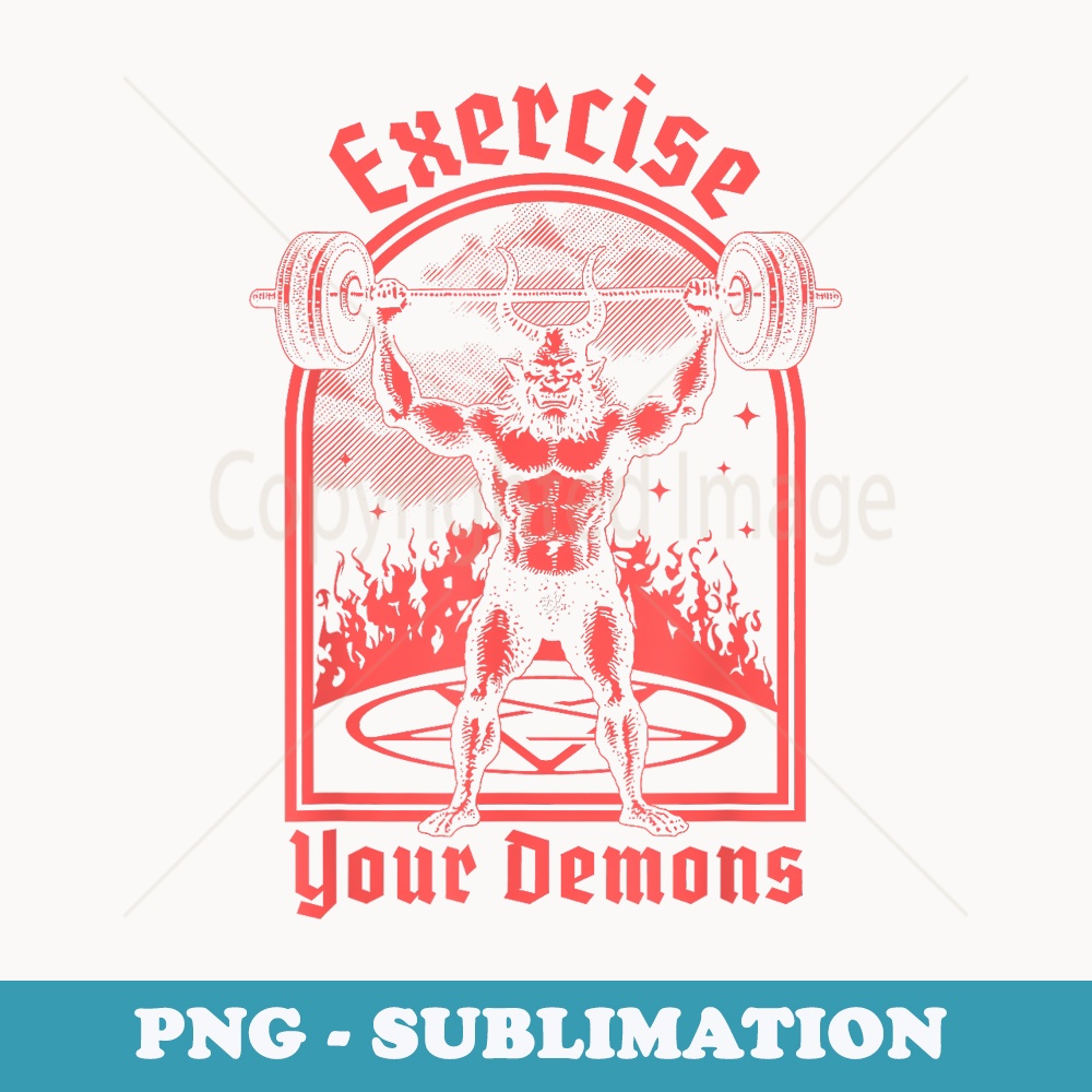 Exercise Your Demons - Satanic Baphomet Satan Funny Workout | Inspire ...