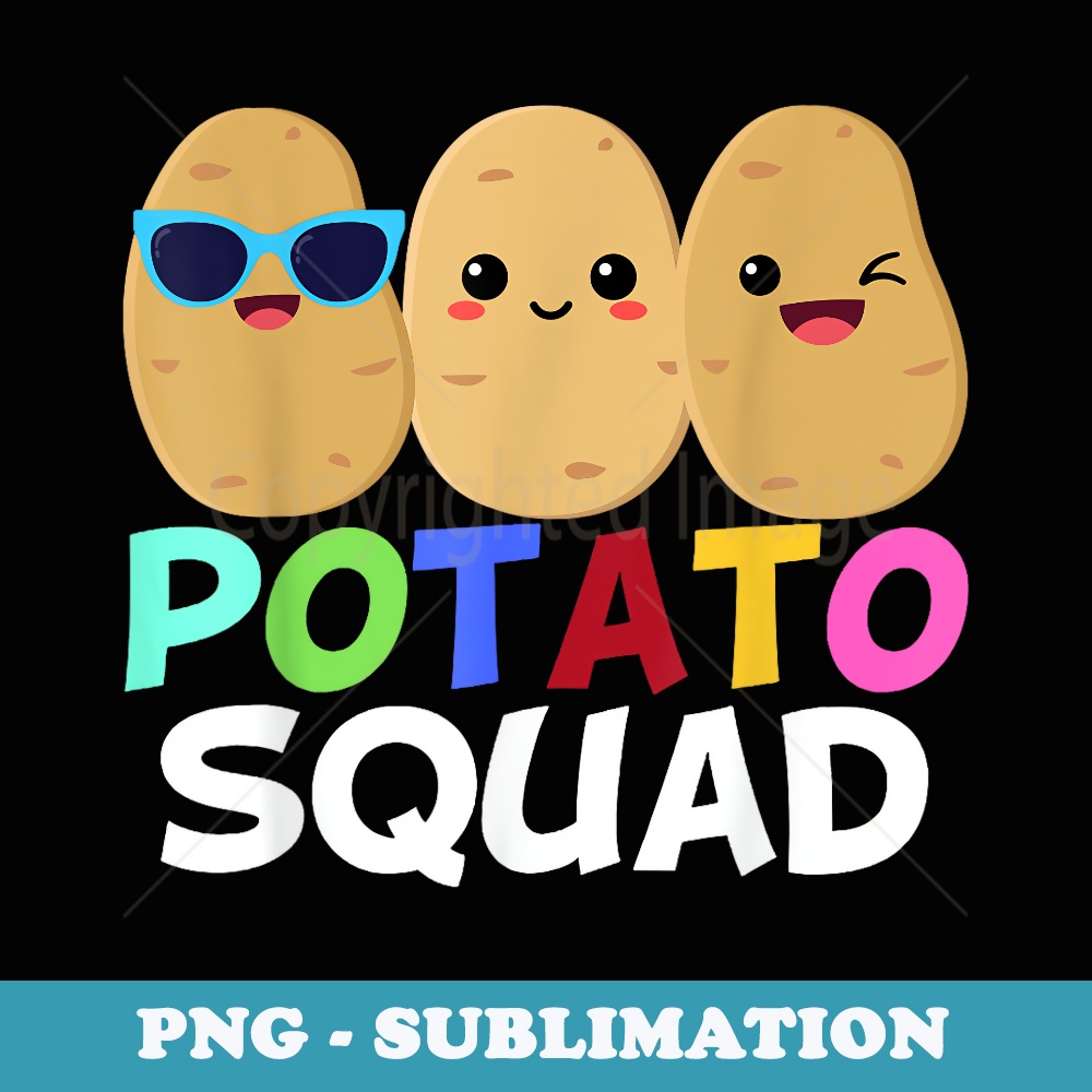 Funny Potato Squad Vegetable Chip Eater French Fries Graphic | Inspire ...